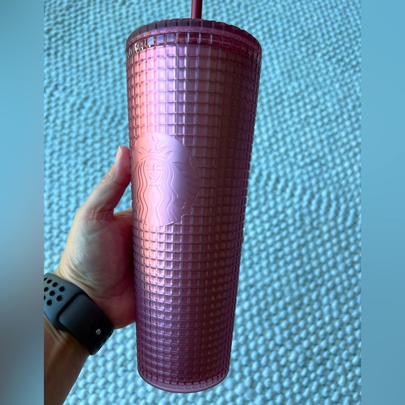 Starbucks | Kitchen | Starbucks 223 Fall Release Pink Grid Soft Touch ...